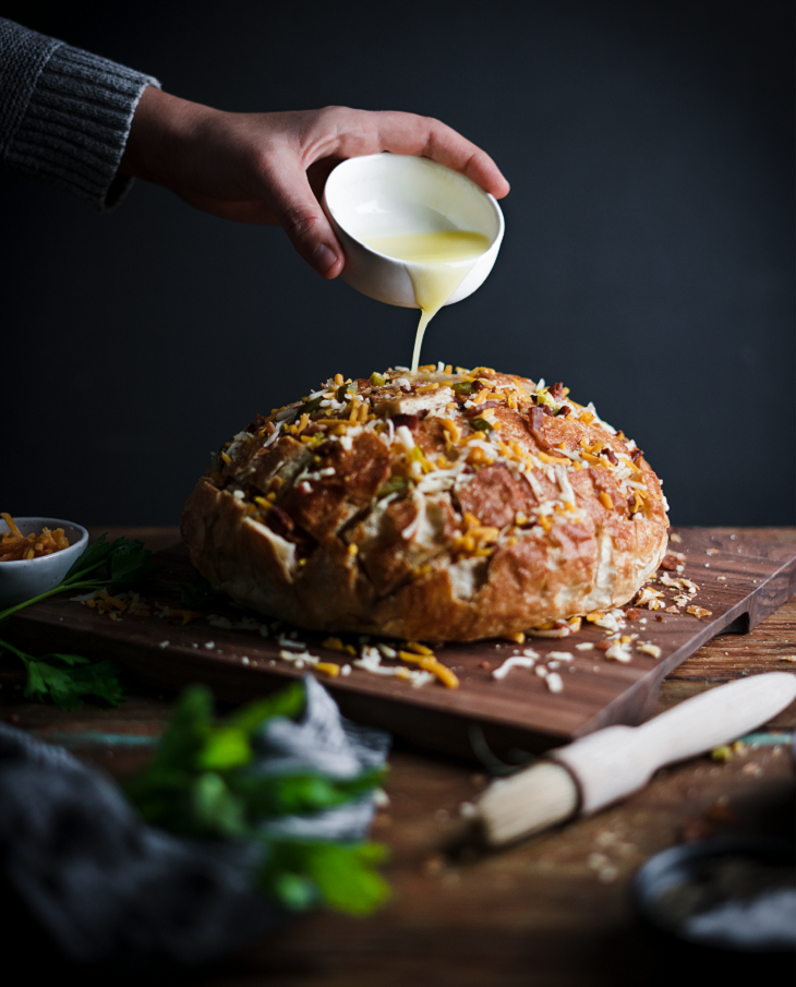Cheesy Bacon & Jalapeño Pull-Apart Bread | La Brea Bakery
