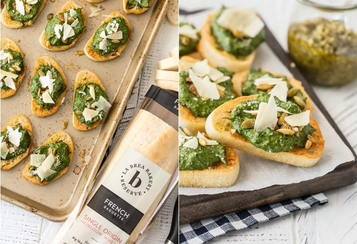 Parmesan Spinach Dip Crostini | La Brea Bakery
